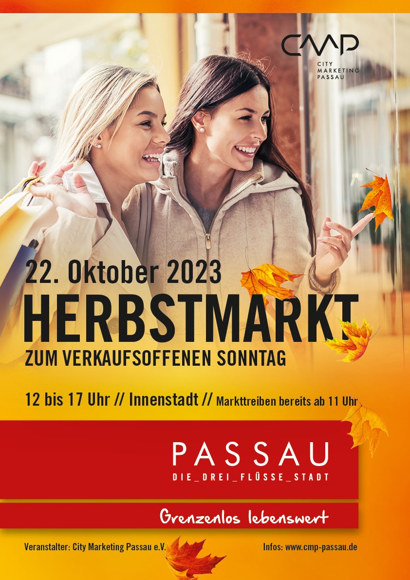 Herbstmarkt mit verkaufsoffenem Sonntag 2023 - City Marketing Passau Herbstmarkt mit verkaufsoffenem Sonntag 2023 - City Marketing Passau